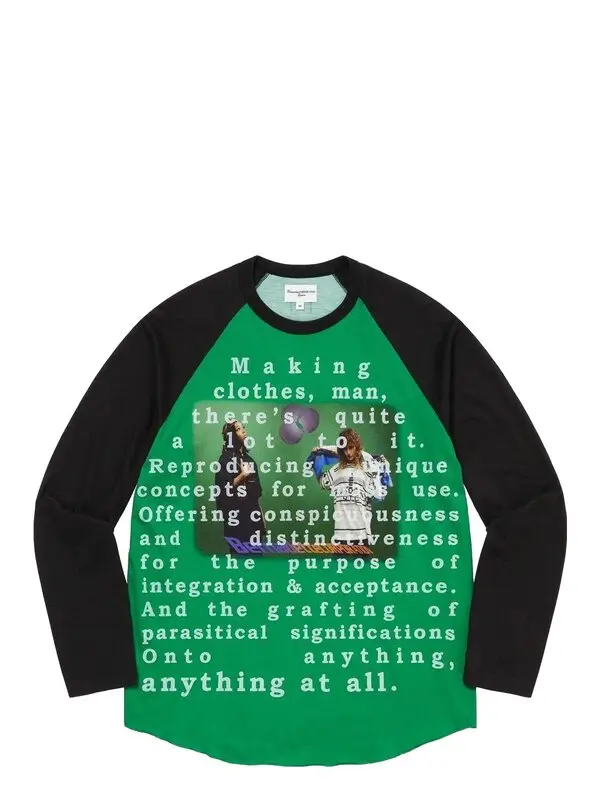 Supreme X Bernadette Corporation Raglan L/s Top - Green/black