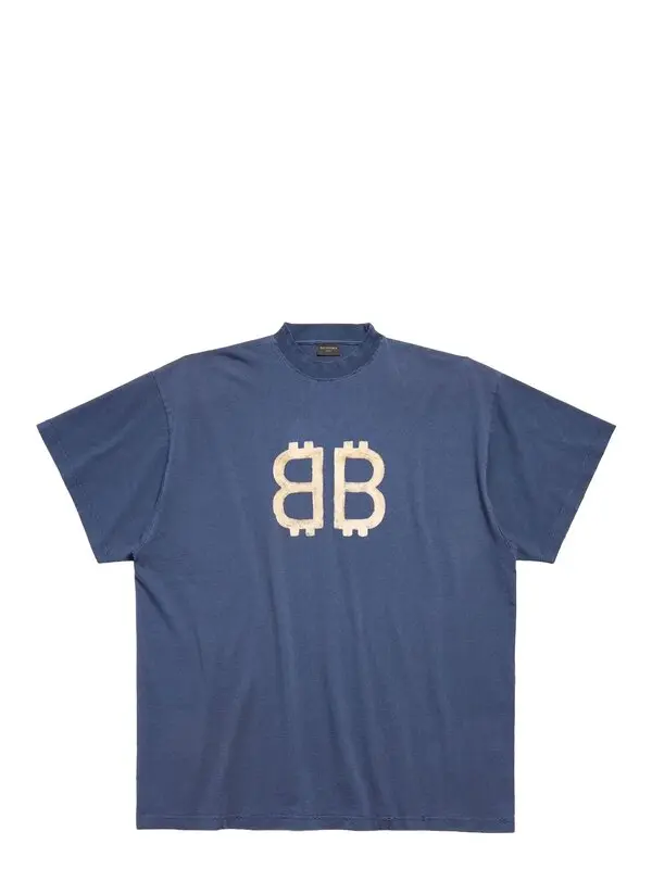 Balenciaga Crypto Oversized T-shirt - Blue