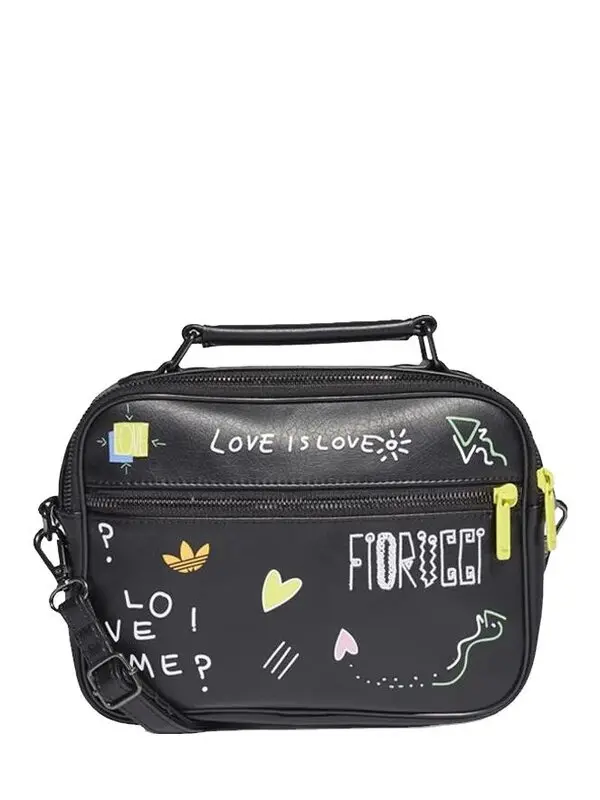 Adidas Mini Airliner Bag With Graphic Print - Black