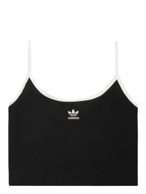 Adidas Originals Spaghetti Strap Cropped Tank Top - Black