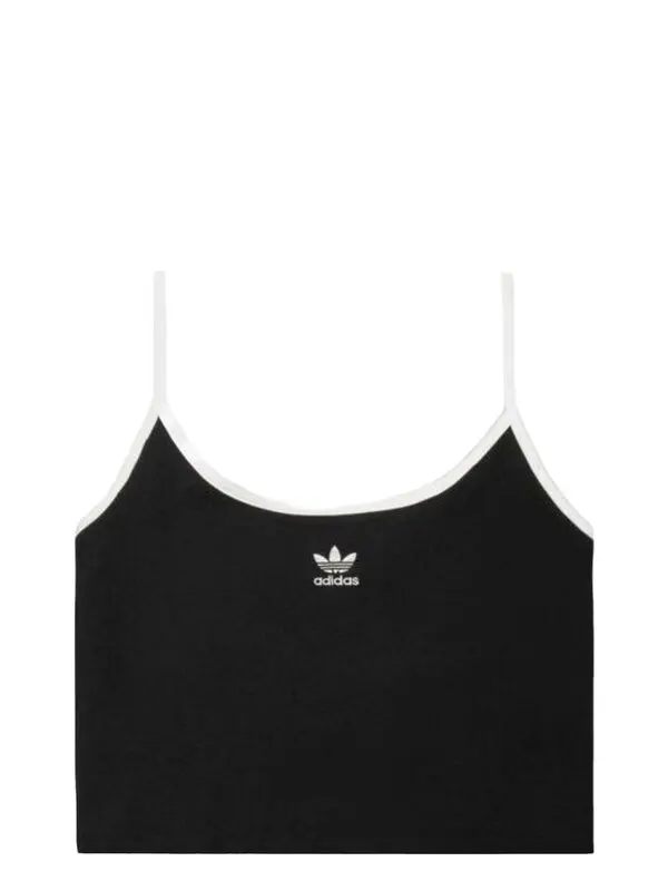 Adidas Originals Spaghetti Strap Cropped Tank Top - Black