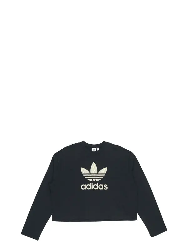 Adidas Premium Logo Crew Sweatshirt - Black