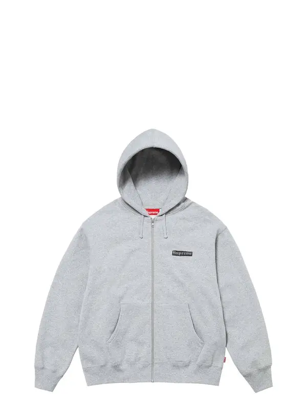 Supreme Spread Zip Up Hooded Sweatshirt - Grey