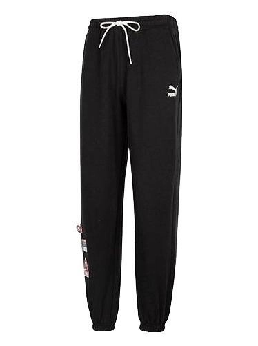 PUMA Team Badge Regular Track Pants - Black