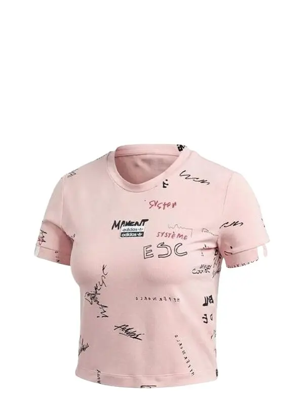 Adidas R.y.v. Printed T-shirt - Pink/black