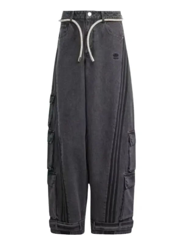 Adidas Adilenium Denim Cargo Pants - Black