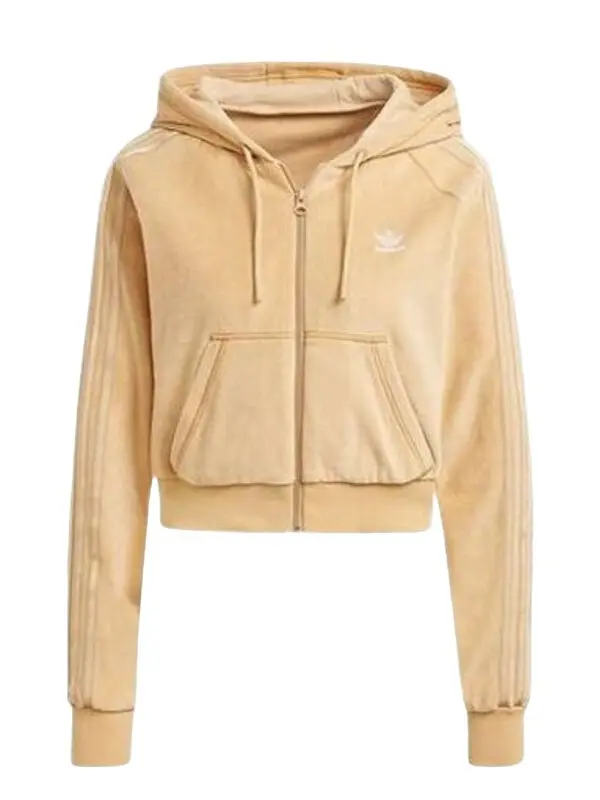 Adidas Cropped Full Zip Hoodie - Orange