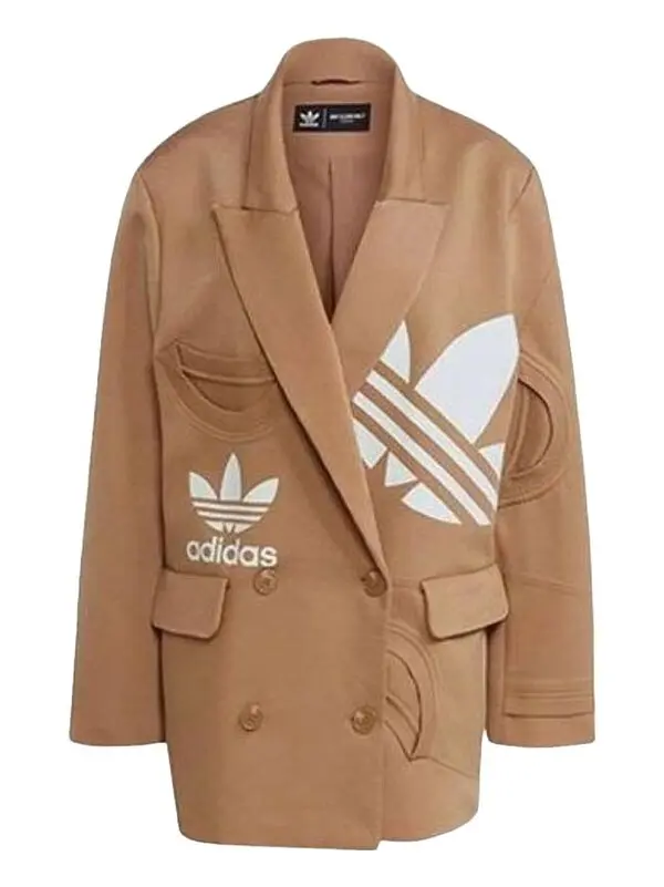 Adidas Originals X Dry Clean Only Blazer Jacket - Brown