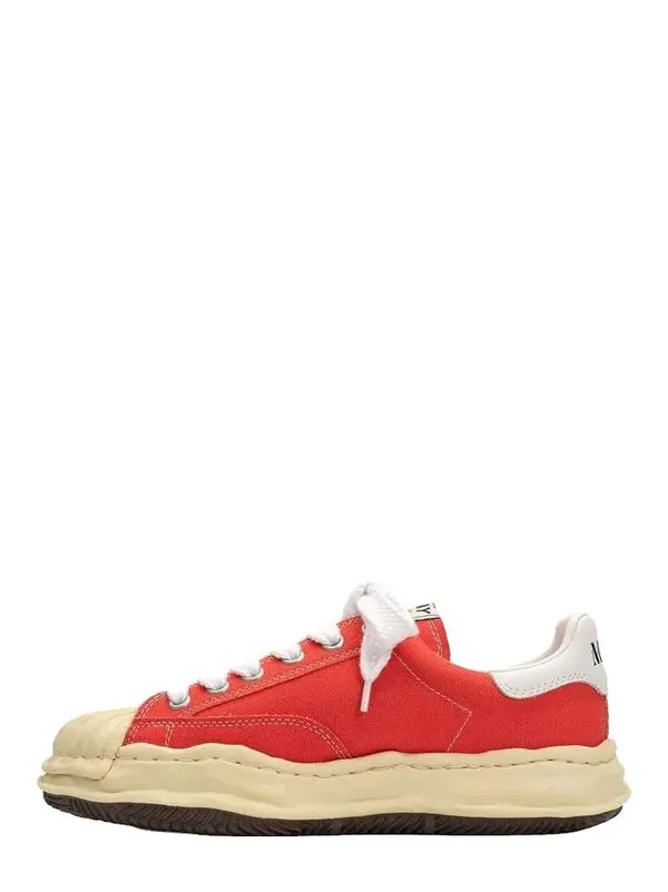 Mihara Yasuhiro Blakey Og Sole Canvas Low Top Sneakers - Orange/beige