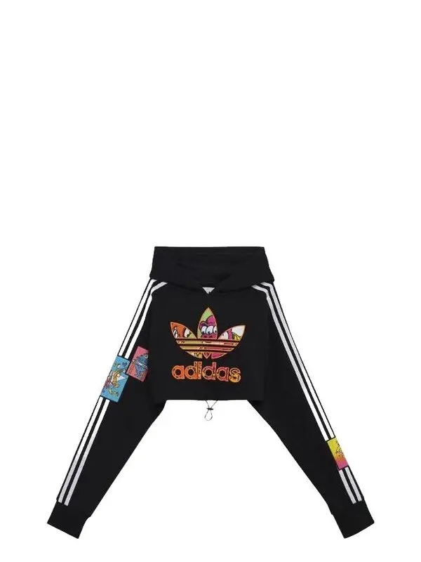 Adidas Originals X Jeremy Scott Cropped Hoodie - Black/multi-color
