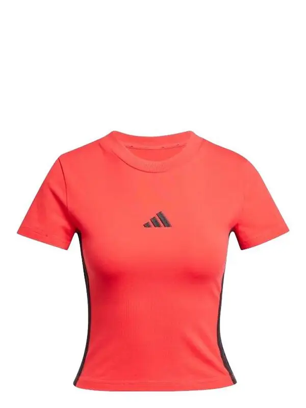 Adidas Essentials 3-stripes Slim Baby T-shirt - Pure Ruby/black