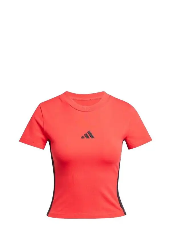 Adidas Essentials 3-stripes Slim Baby T-shirt - Pure Ruby/black