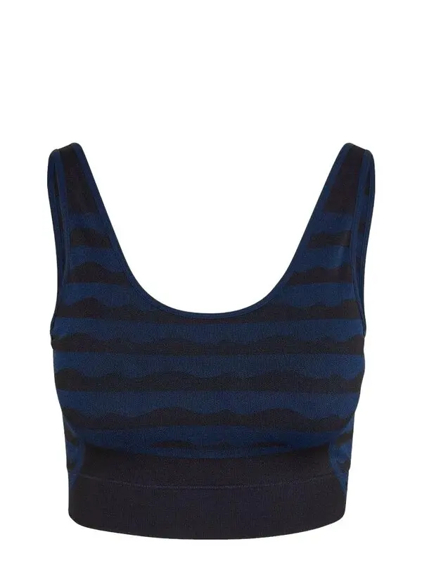 Adidas X Marimekko Aeroknit Light-support Bra - Blue