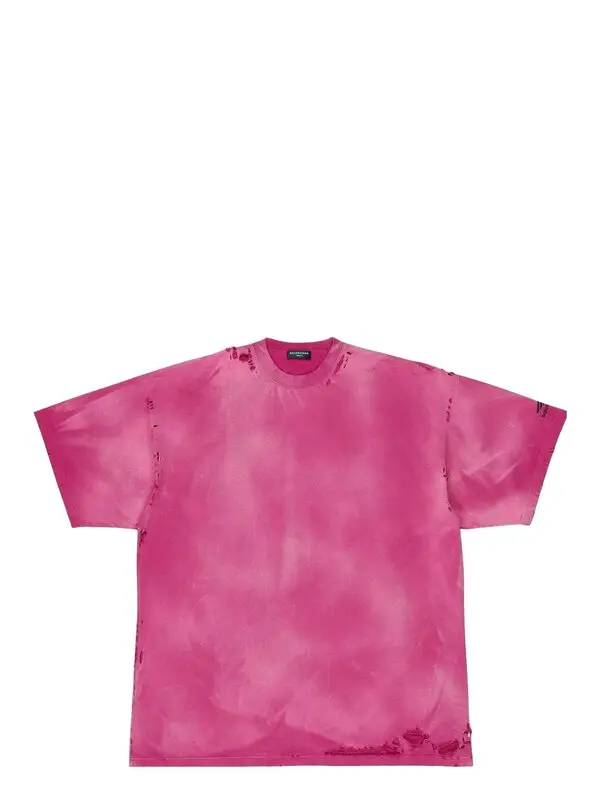 Balenciaga 3b Sports Icon Repaired Oversized T-shirt - Dark Fuchsia