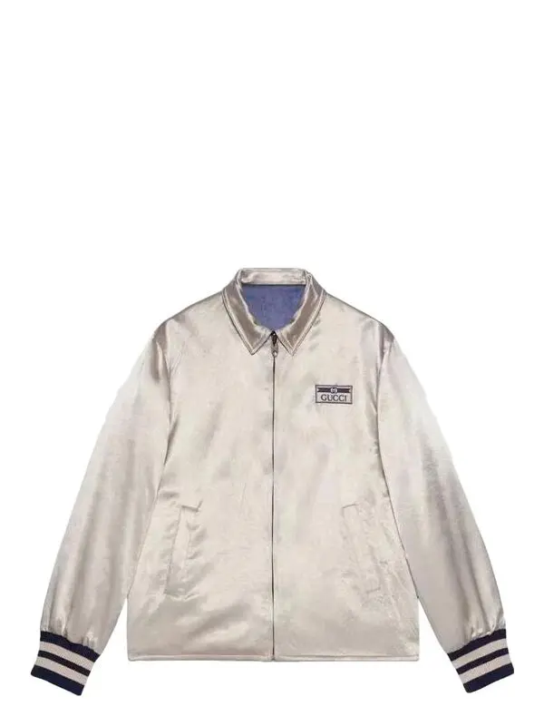 Gucci Acetate Reversible Blouson Jacket - Blue