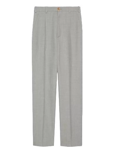 Gucci Sharkskin Wool Tailored Pants - Grey