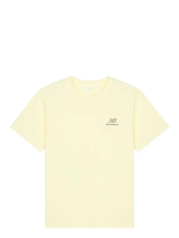 NEW BALANCE Unissentials Cotton T-shirt Asia Sizing - Light Yellow