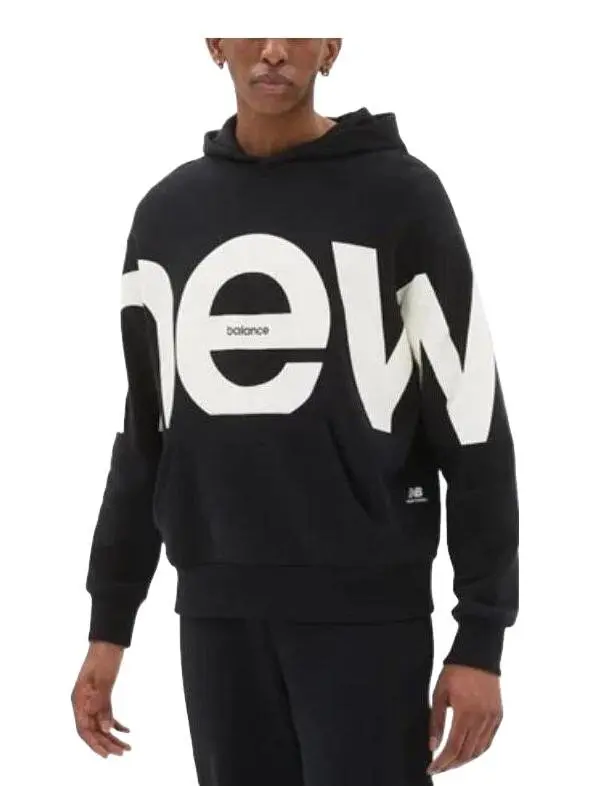 NEW BALANCE Athletics Oversized Sweat Pullover Hoodie - Black