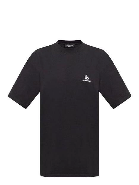 Balenciaga Sporty B Logo T-shirt Boxy Fit - Black