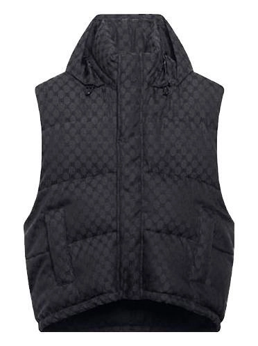 Balenciaga X Gucci Hacker Cocoon Puffer Gilet - Black