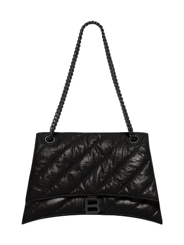 Balenciaga Crush Medium Chain Bag - Black