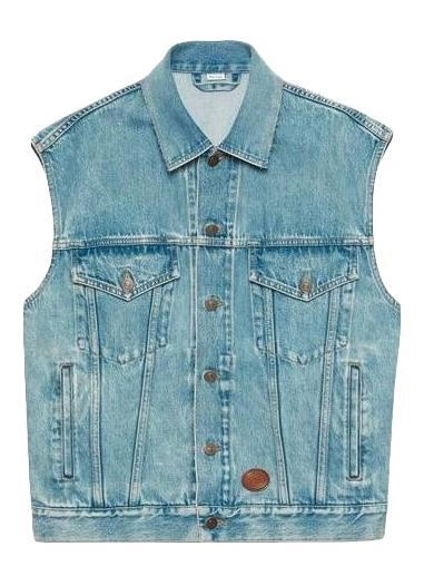 Gucci Stone-bleached Denim Vest - Blue