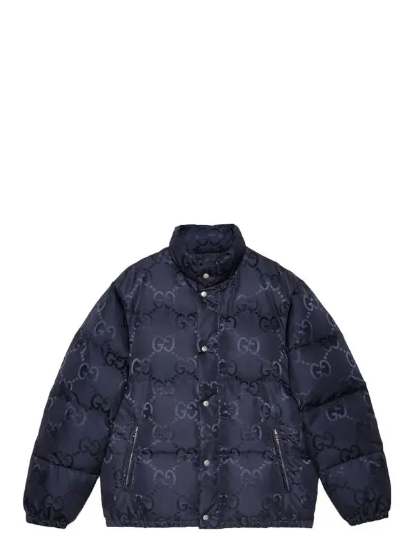 Gucci Jumbo Gg Canvas Down Jacket - Blue