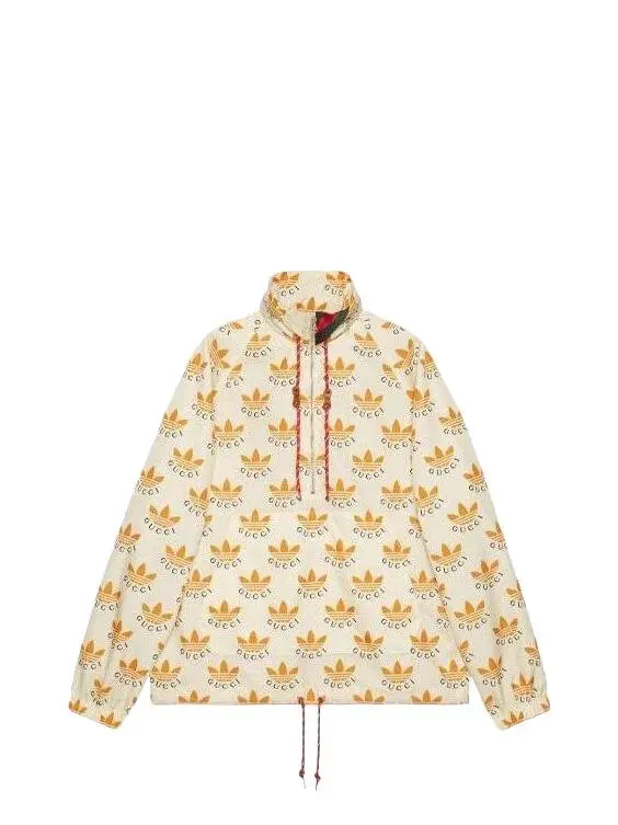 Gucci X Adidas Trefoil Print Jacket - Ivory