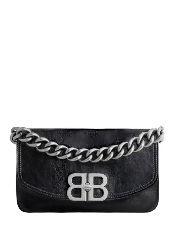Balenciaga Bb Soft Small Flap Bag - Black