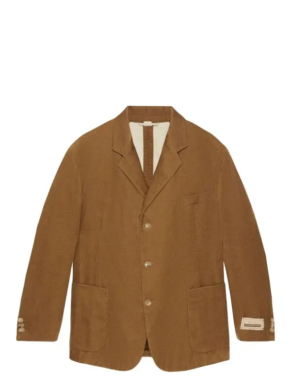 Gucci Velvet Corduroy Blazer - Brown