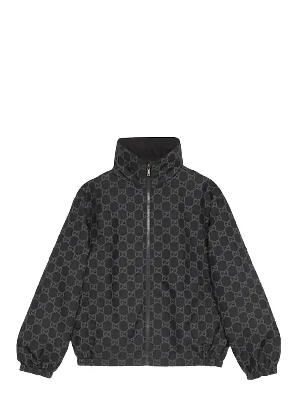 Gucci Reversible Gg Ripstop Nylon Jacket - Black/grey