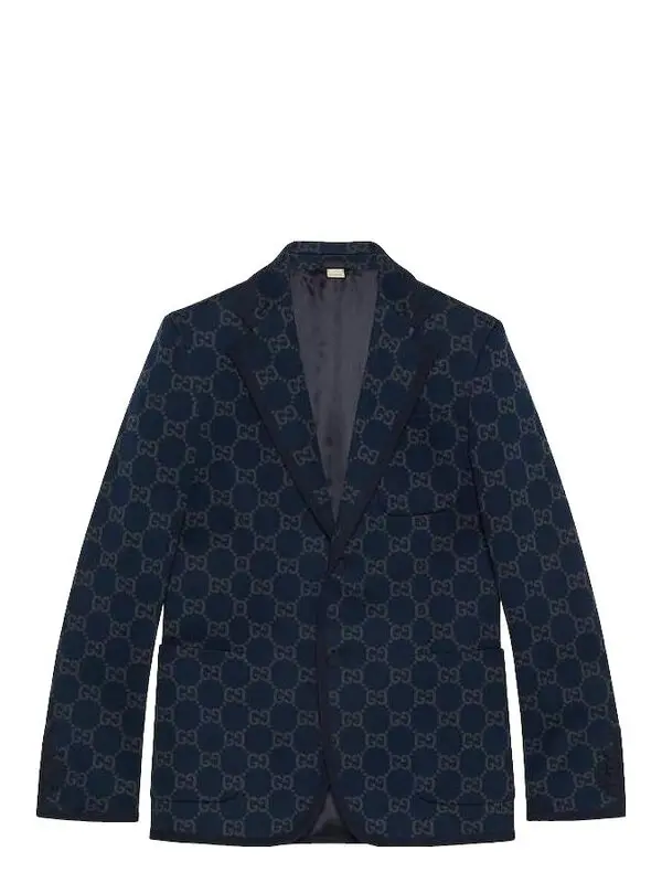 Gucci Gg Cotton Jacket - Blue