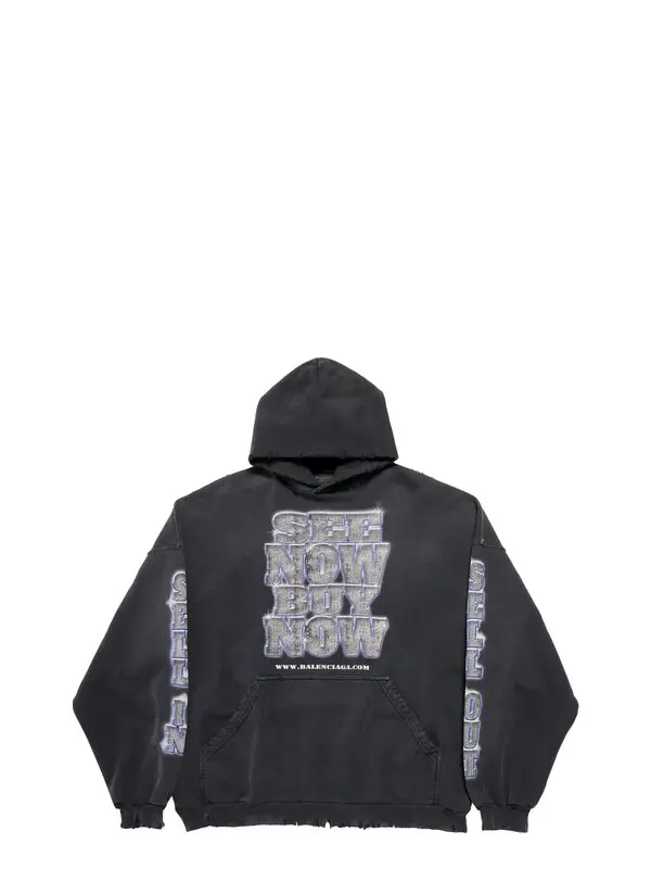 Balenciaga See Now Buy Now" Hoodie - Black