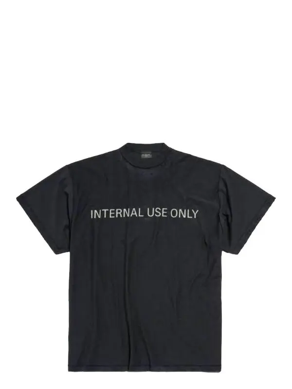 Balenciaga Internal Use Only Inside-out T-shirt - Black