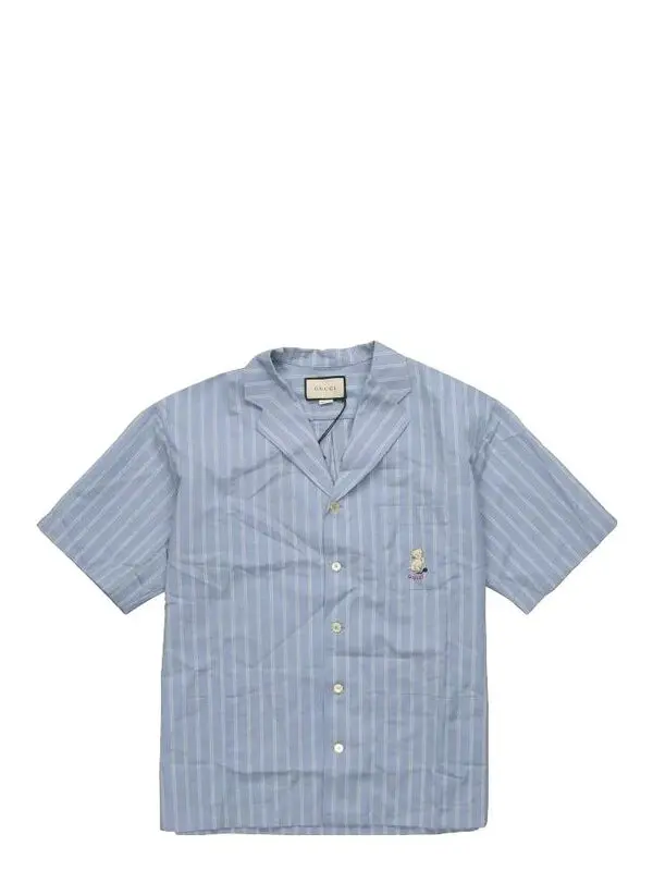 Gucci Cotton Wool Mohair Shirt With Kitten - Blue