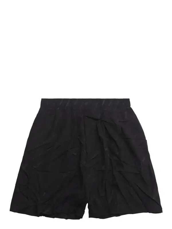 Balenciaga Logo-print Relaxed Fit Shorts - Black