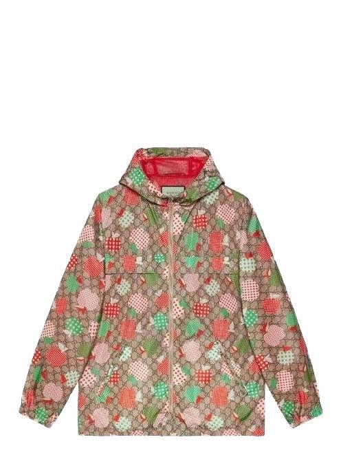 Gucci Les Pommes Nylon Zip-up Jacket - Tan