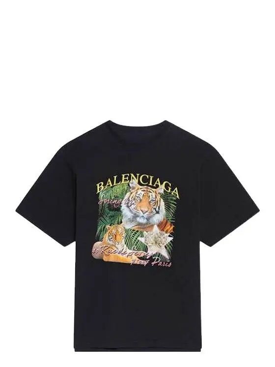 Balenciaga Year Of The Tiger Fbi Revesible T-shirt - Navy
