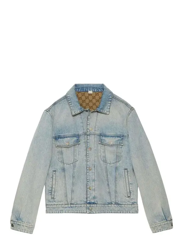 Gucci Reversible Denim Jacket - Light Blue