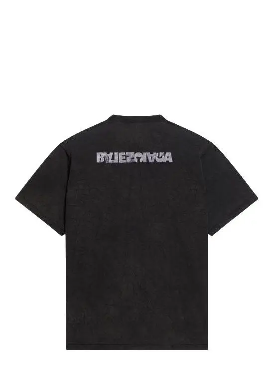 Balenciaga Turn Slit T-shirt - Washed Black