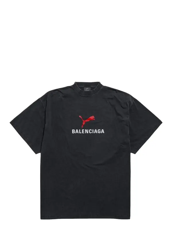 Balenciaga X Puma Oversized T-shirt - Black Faded