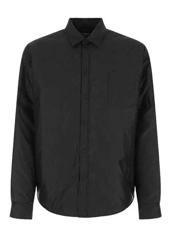 Balenciaga Allover Logo Shirt - Black