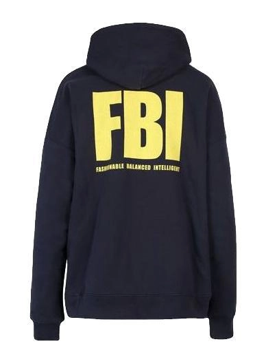 Balenciaga Year Of The Tiger Fbi Reversible Hoodie - Navy