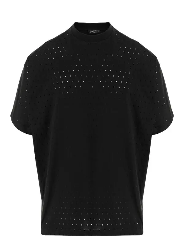 Balenciaga Mesh Crewneck Oversized T-shirt - Black