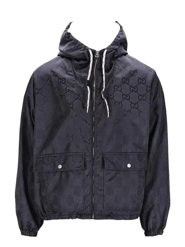 Gucci Gg Nylon Canvas Jacket - Black