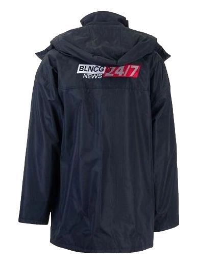 Balenciaga Printed Hooded Jacket - Black