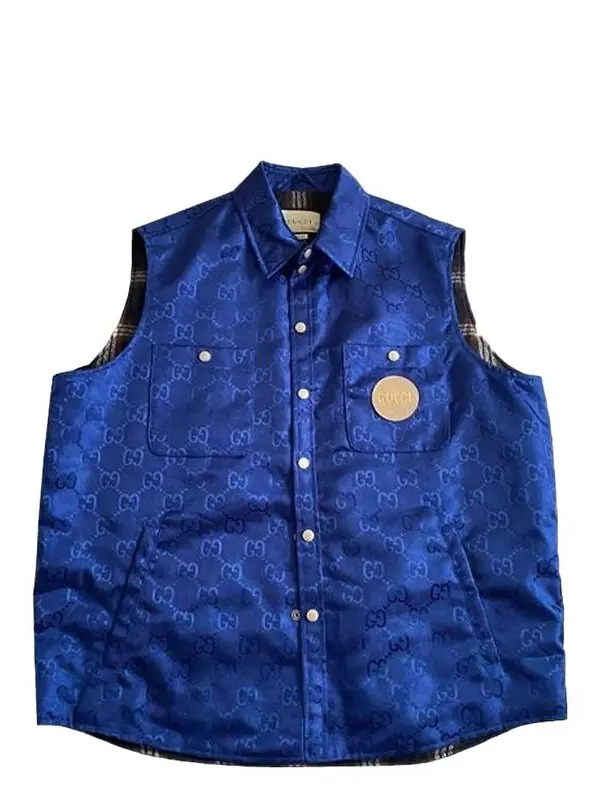 Gucci Gg Down Vest - Blue