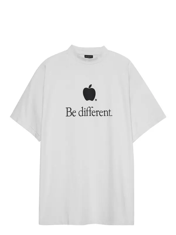 Balenciaga Be Different' T-shirt - White/black