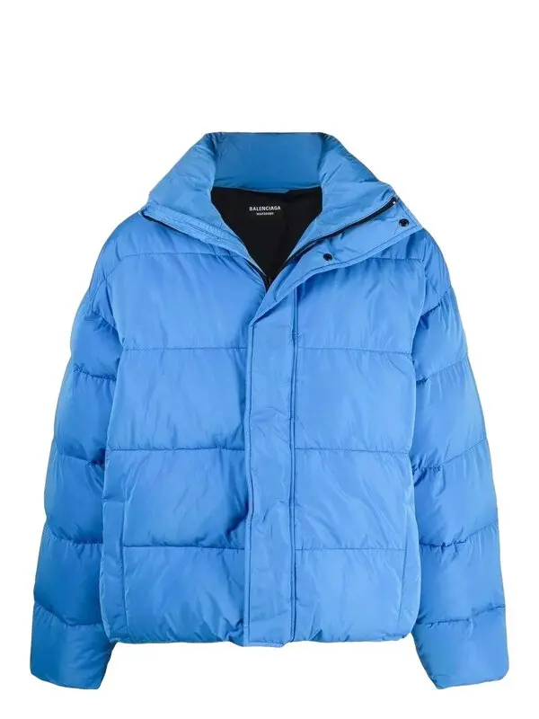 Balenciaga Bb Logo Puffer Jacket - Indigo