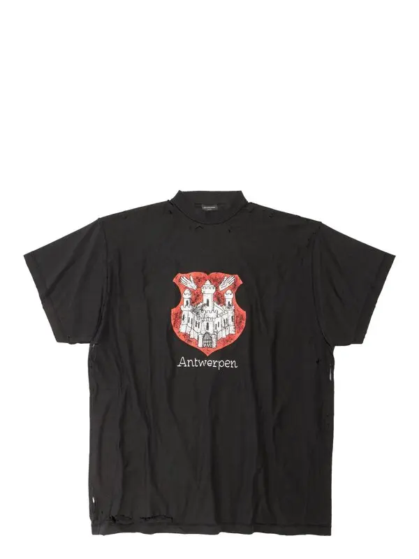 Balenciaga Antwerpen Inside-out T-shirt Oversized - Black
